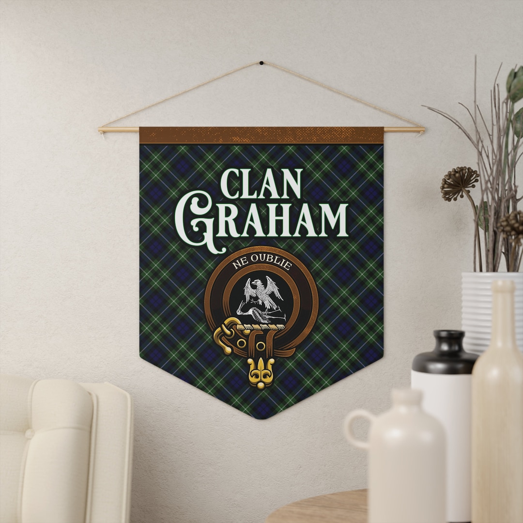 Graham Clan Scottish Tartan Pennant Banner, Graham Family Scottish ...