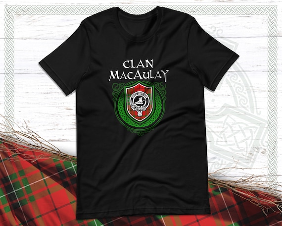 Clan Macaulay Scottish Tartan T-shirt With Clan Crest Badge - Etsy