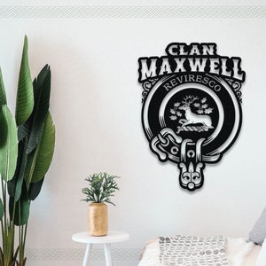 Clan Maxwell Die-cut Metal Sign With Scotland Clan Badge and Motto - Etsy
