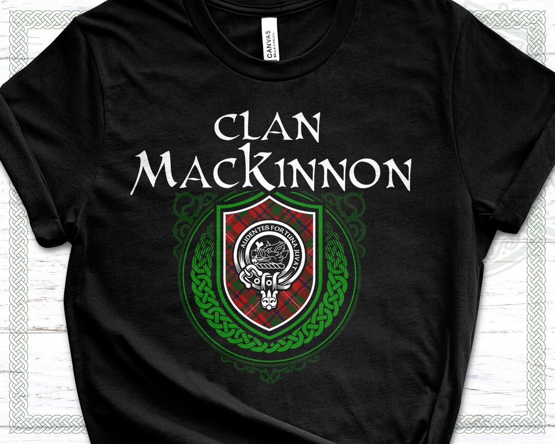 Clan Mackinnon Scottish Tartan T-shirt With Clan Crest Badge - Etsy