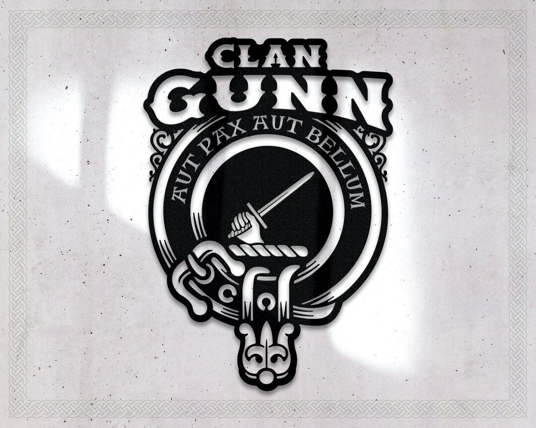 Clan Gunn Die-cut Metal Sign With Scotland Clan Badge and Motto - Etsy