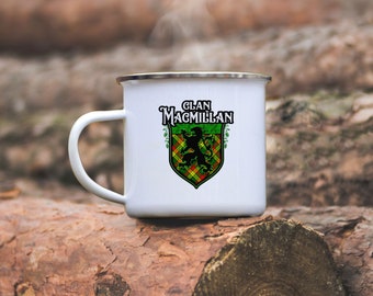 Camping Mug // Clan Macalister Scottish Tartan Lion Rampant | Etsy