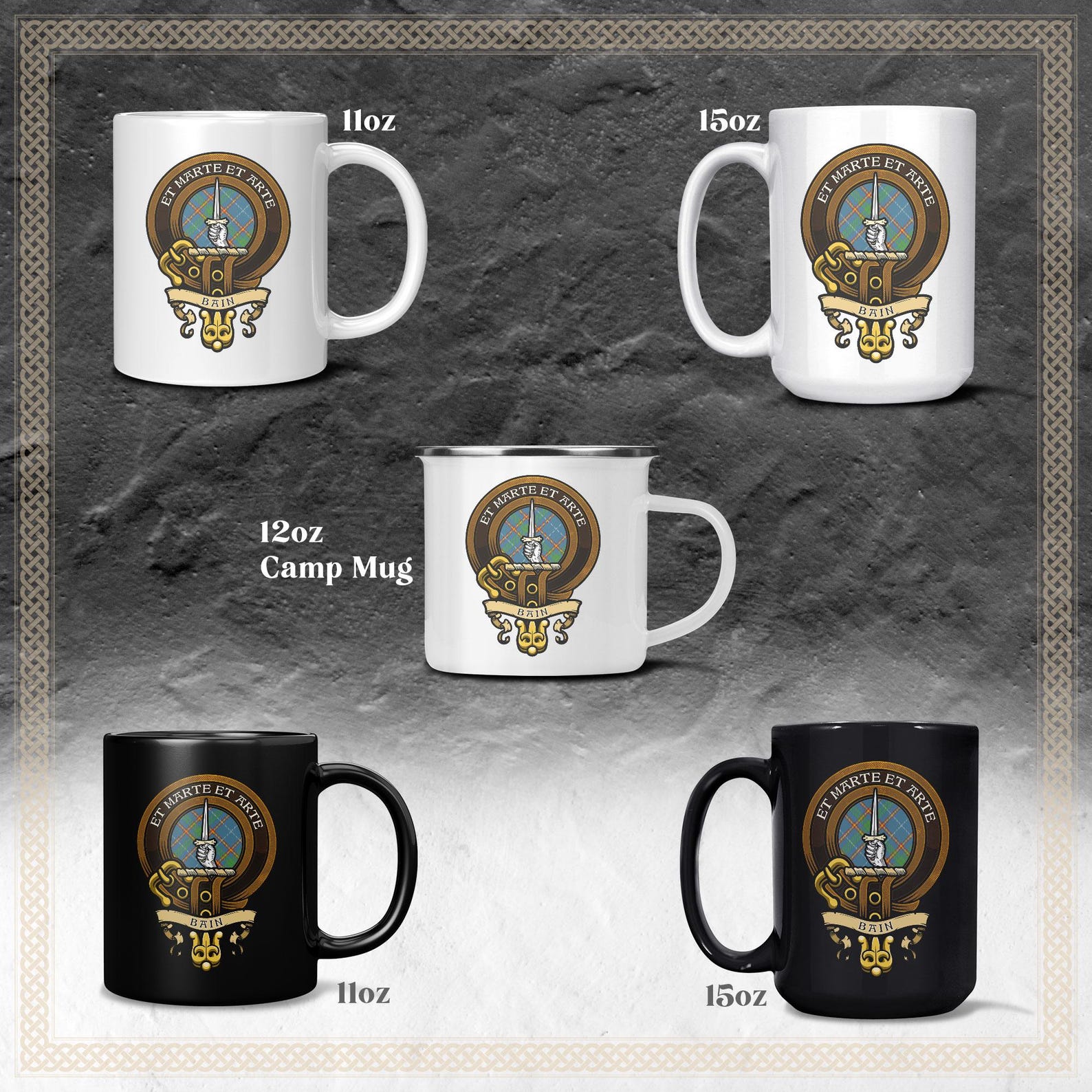Clan Bain Scottish Mug – Family Crest & Tartan - Etsy