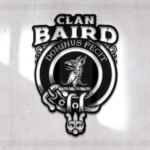 Clan Baird Die-cut Metal Sign With Scotland Clan Badge and Motto - Etsy