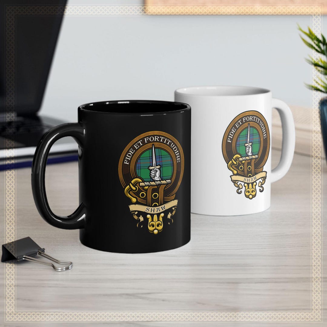 Clan Shaw Scottish Mug – Family Crest & Tartan Cup - Etsy
