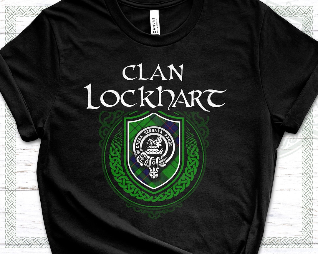 Clan Lockhart Scottish Tartan T-shirt With Clan Crest Badge - Etsy