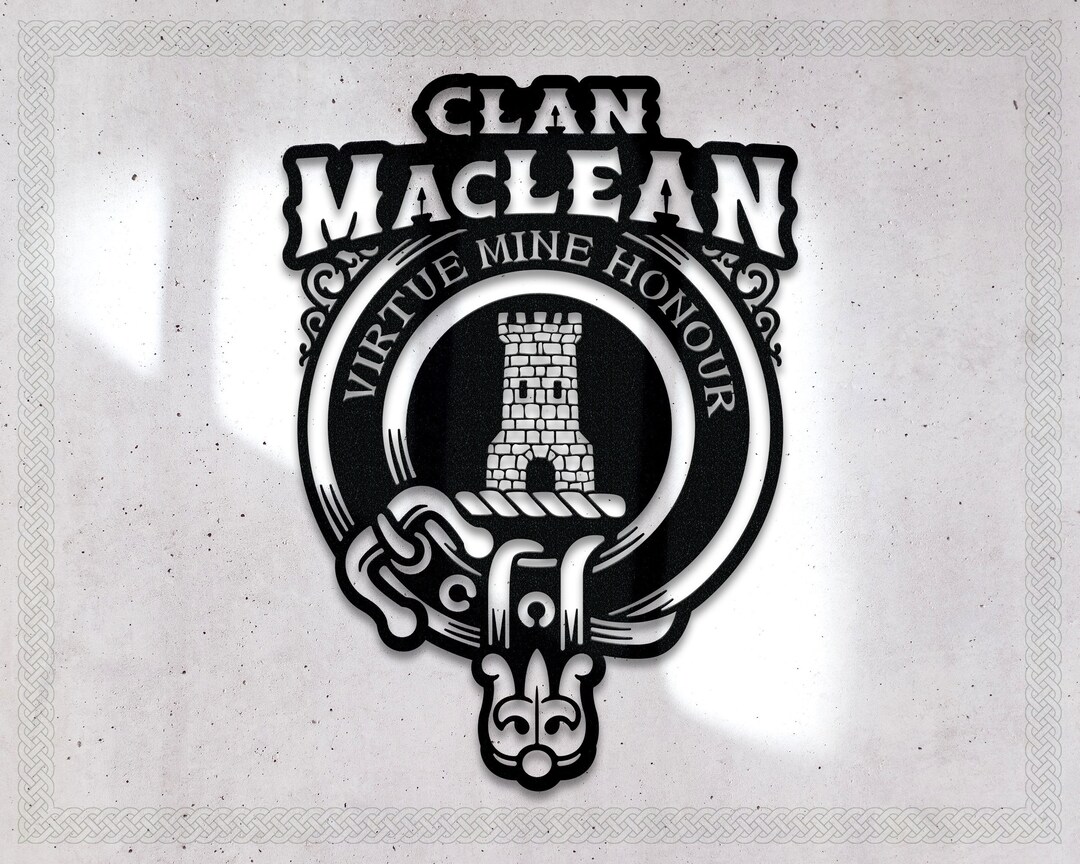 Clan Maclean Die-cut Metal Sign With Scotland Clan Badge and Motto - Etsy