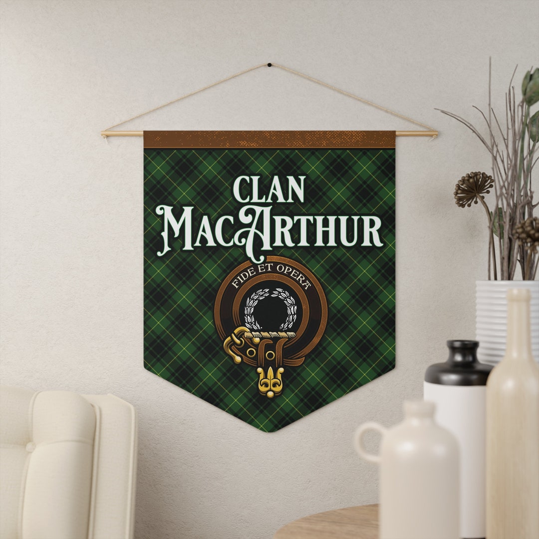 Macarthur Clan Scottish Tartan Pennant Banner, Macarthur Family ...