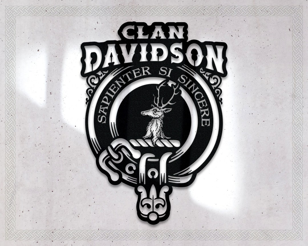 Clan Davidson Die-cut Metal Sign With Scotland Clan Badge and Motto - Etsy