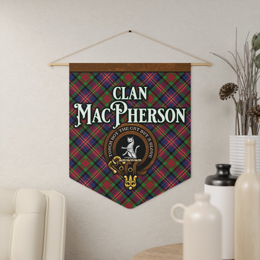 Macpherson Clan Scottish Tartan Pennant Banner, Macpherson Family ...