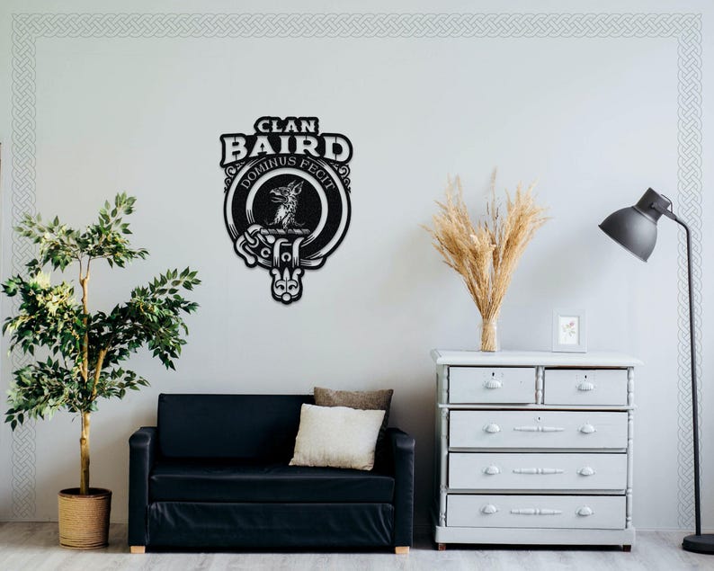 Clan Baird Die-cut Metal Sign With Scotland Clan Badge and Motto - Etsy