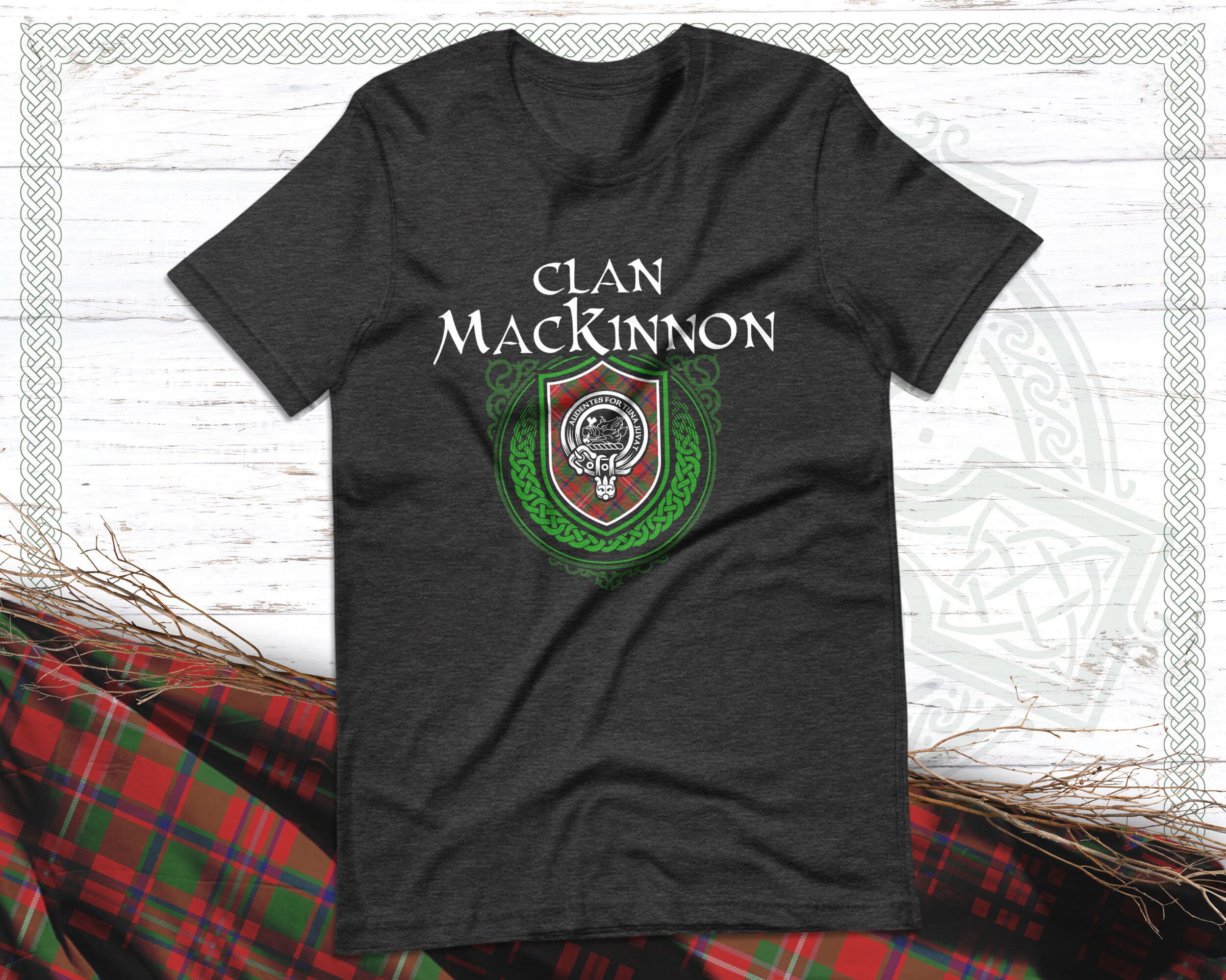 Clan Mackinnon Scottish Tartan T-shirt With Clan Crest Badge - Etsy