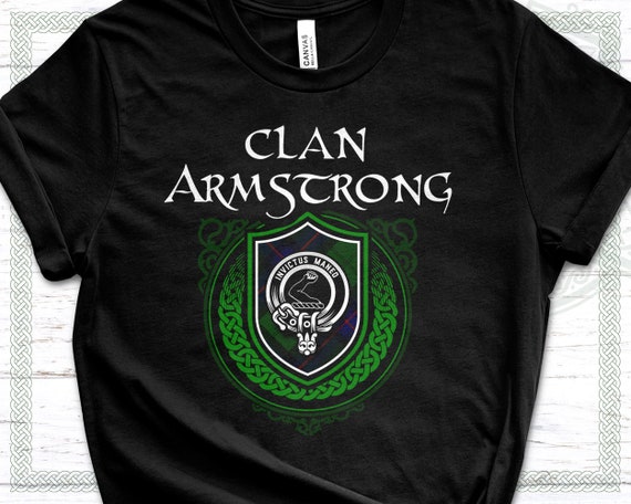 Clan Armstrong Scottish Tartan T-shirt With Clan Crest Badge - Etsy
