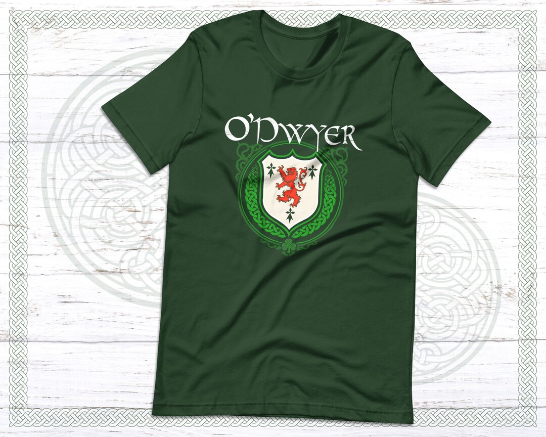 O'dwyer Family Irish Unisex T Shirt, Family Crest, O'dwyer Tshirt, O ...
