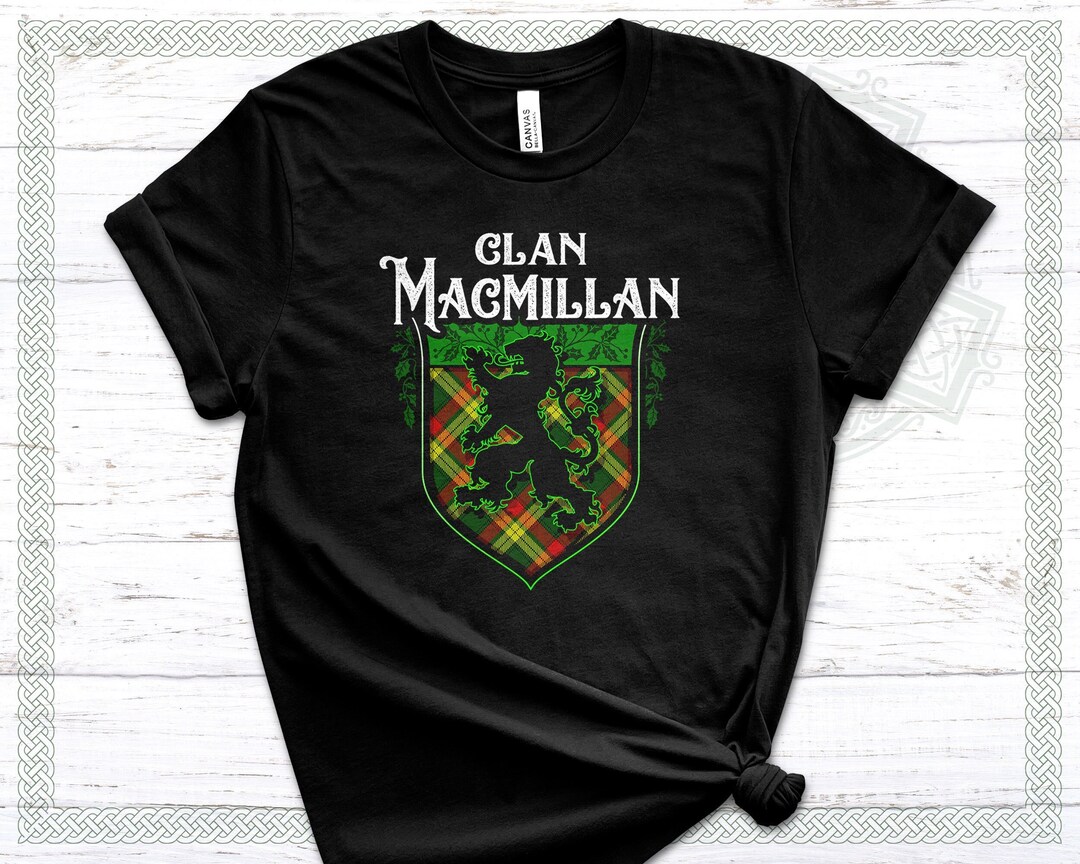 Clan Macmillan Scottish Tartan Lion Rampant Unisex T Shirt, Macmillan ...
