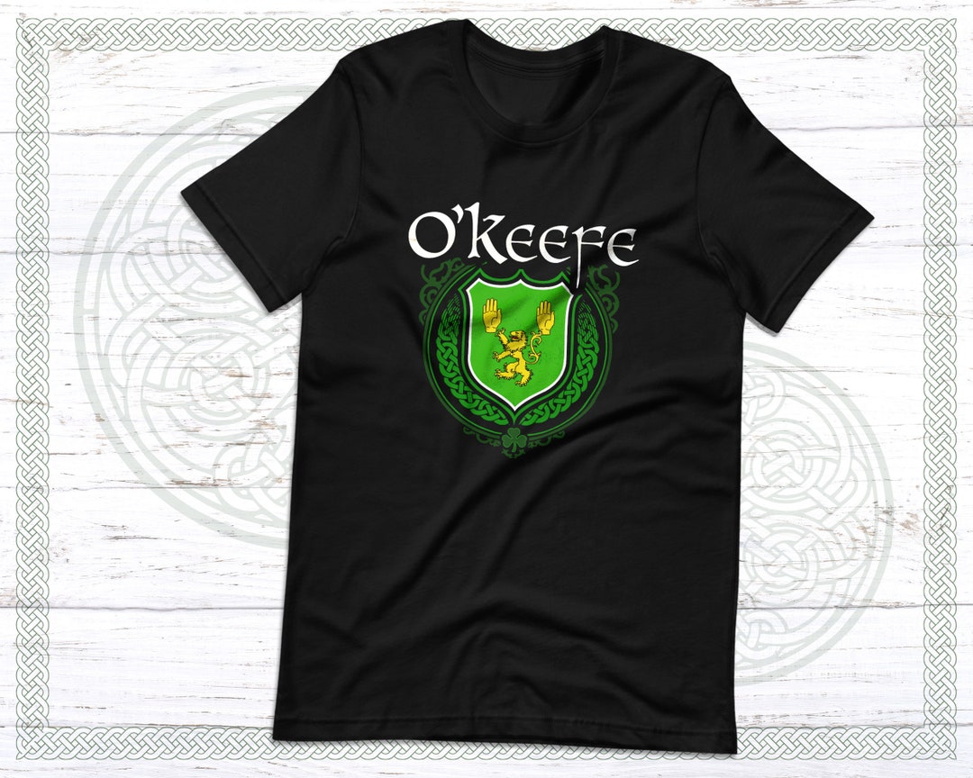 O'keefe Family Crest T-shirt, Irish Coat of Arms, Celtic Gift - Etsy