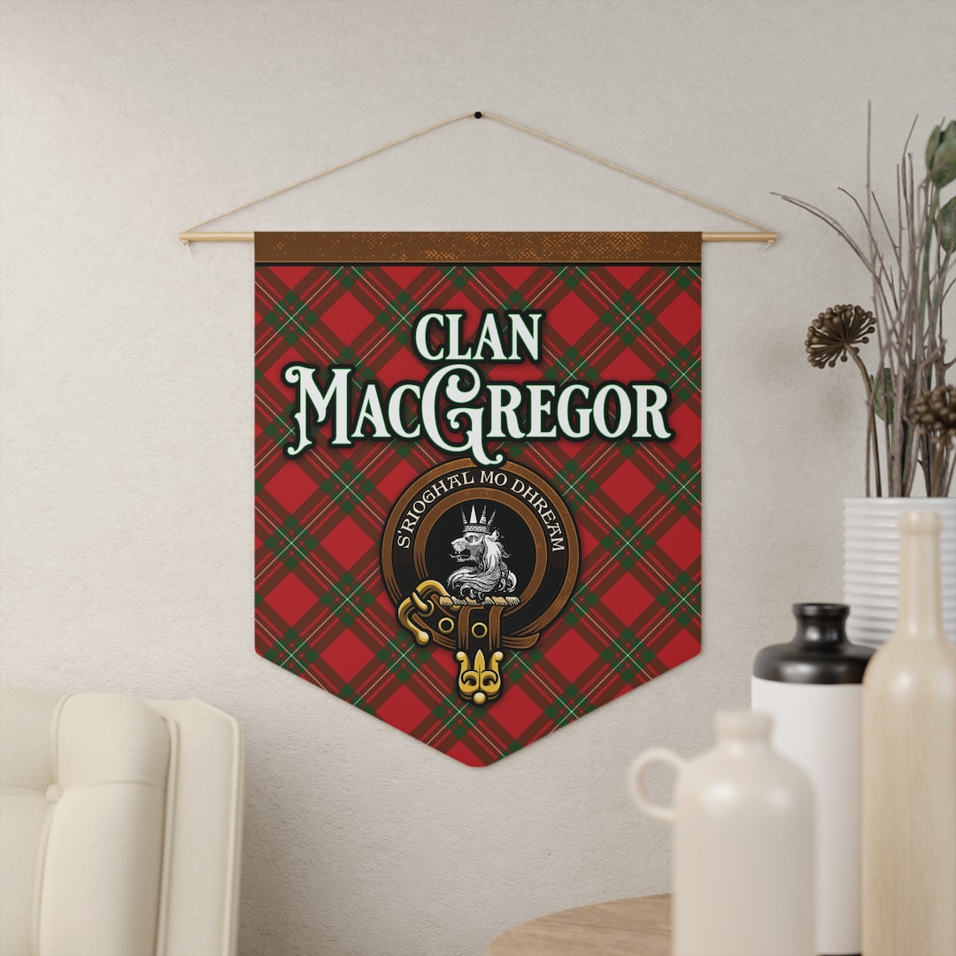 Macgregor Clan Scottish Tartan Pennant Banner, Macgregor Family ...