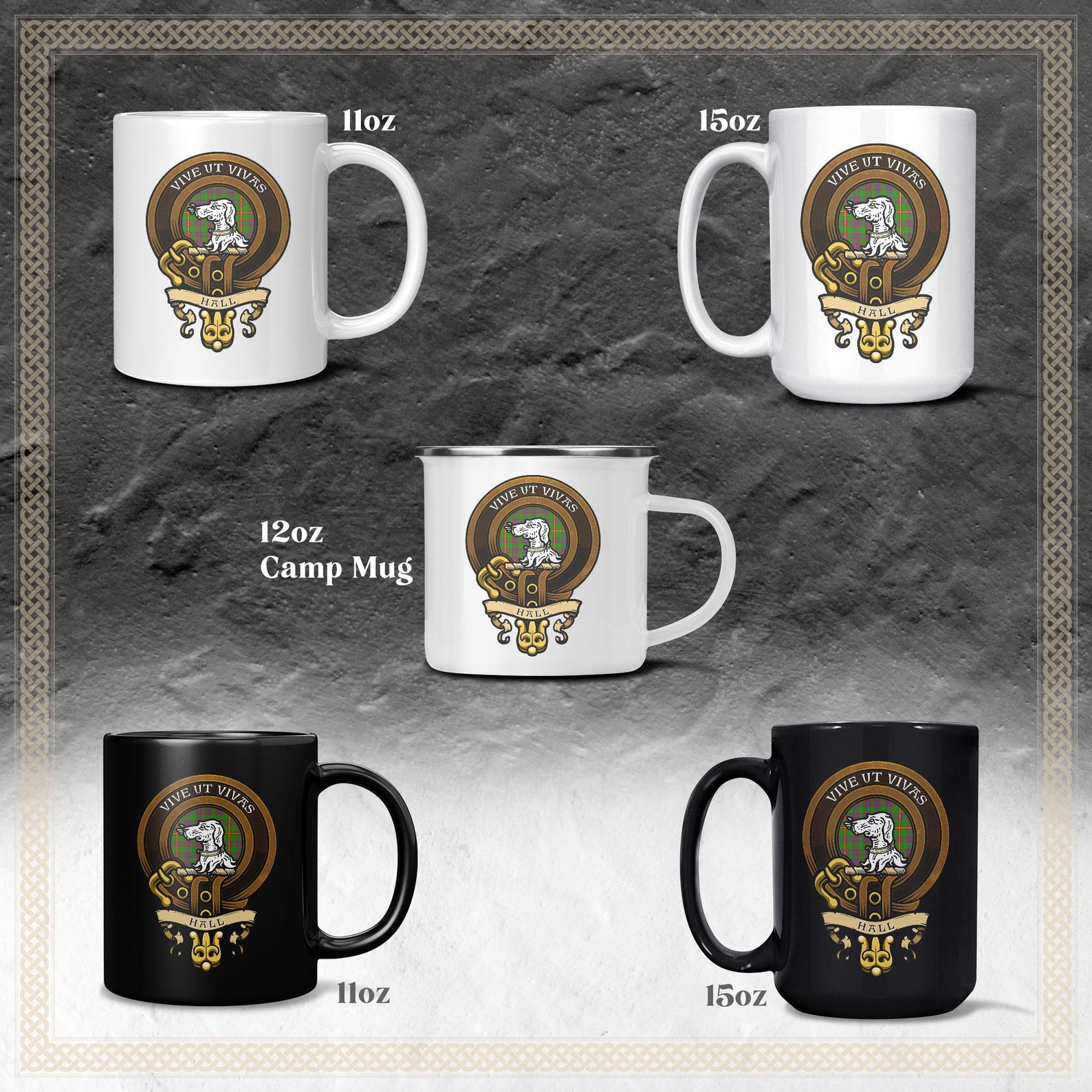 Clan Hall Scottish Heritage Mug – Crest & Tartan, Family Gift - Etsy