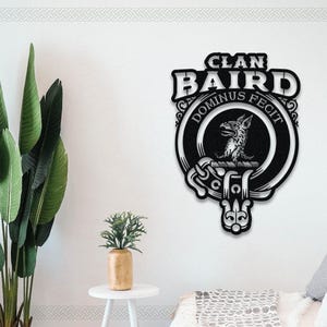 Clan Baird Die-cut Metal Sign With Scotland Clan Badge and Motto - Etsy