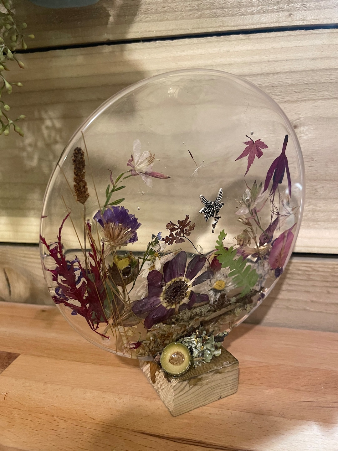 Wildflower Resin Freestanding Gift for Her, Resin Home Decor, Dried ...