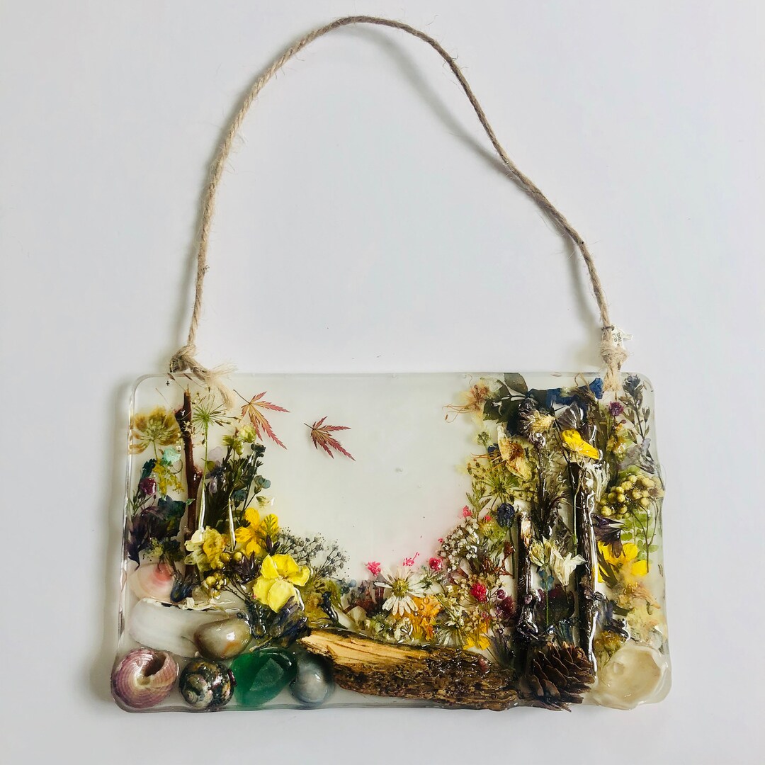 Resin Flower Wall Art, Flower Resin Art, Resin Art Wall Art, Pressed ...