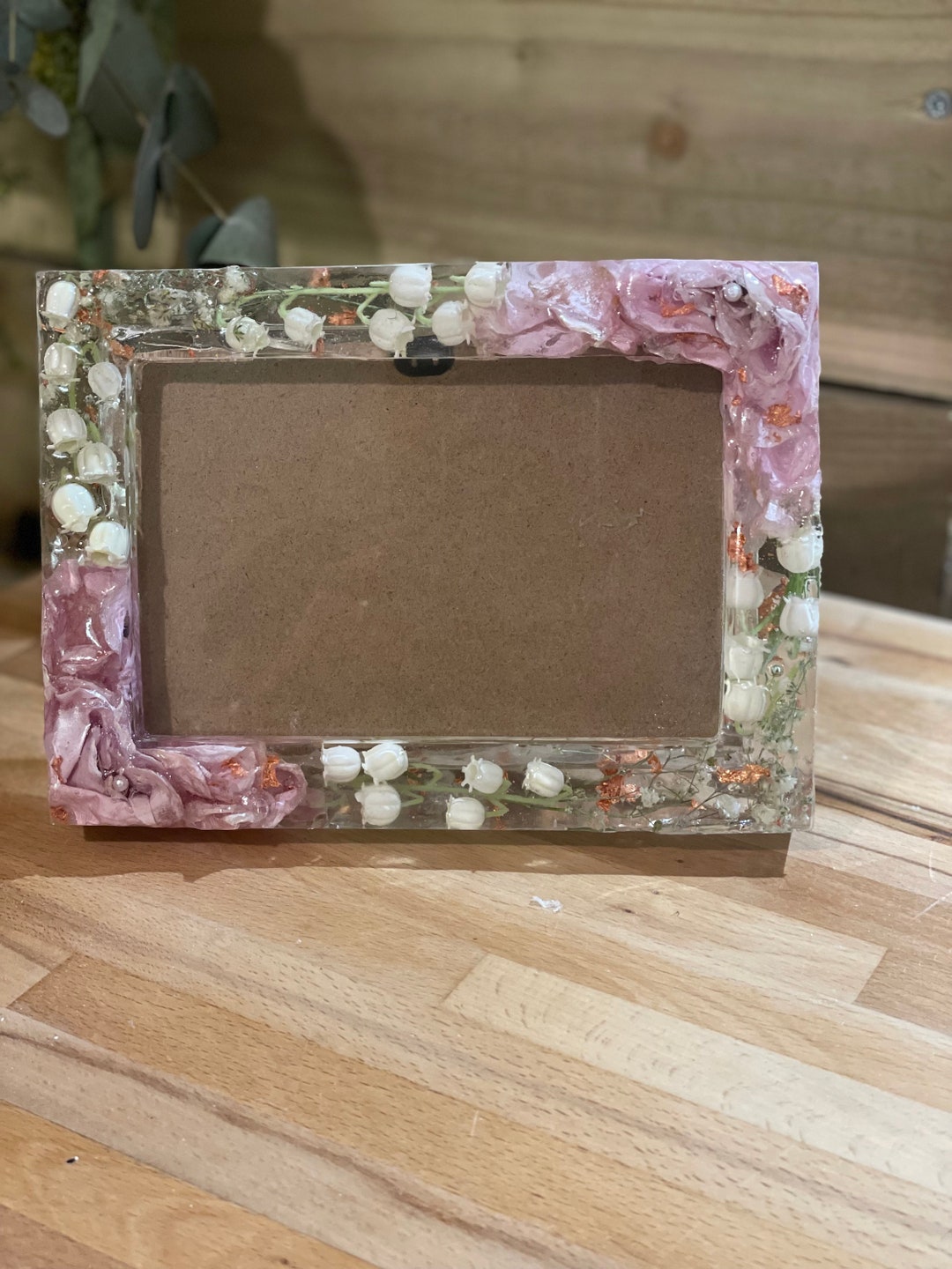 Wedding Flower Preservation Resin Photo Frame, Dried Wedding Flower ...