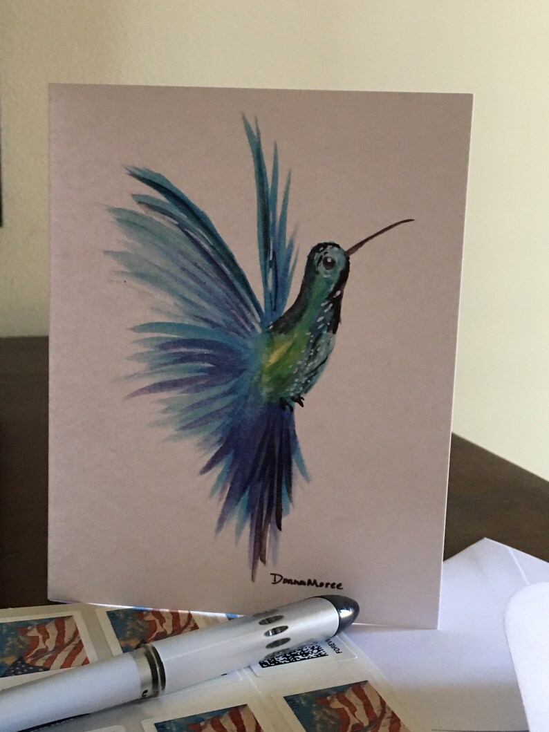Blank Card, Jess' Hummingbird 3 - Etsy