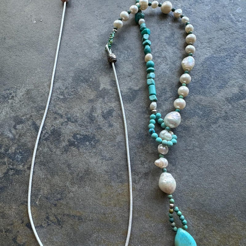 Leather Lariat - Etsy