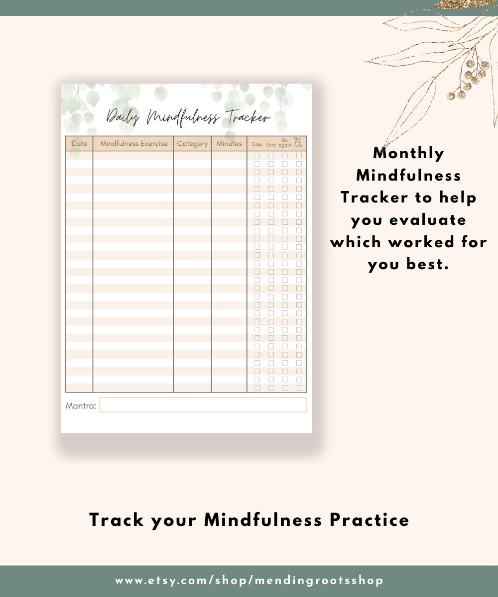 Mindfulness Theme Planner Journal 100 Achtsamkeitspraktiken - Etsy.de