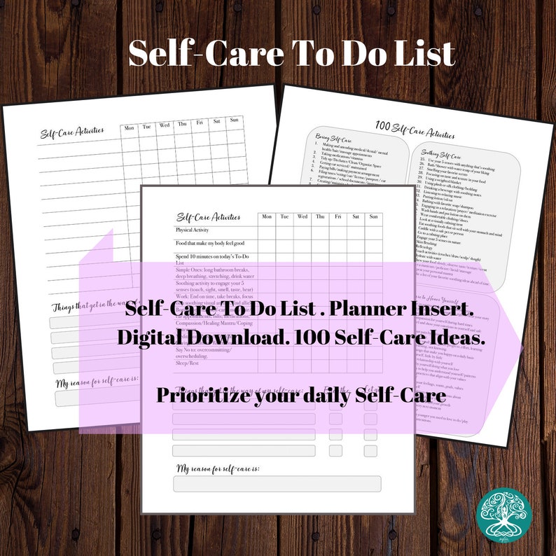 Self-care to Do List, Goal List, US Letter, Digital Download, 100 Self ...