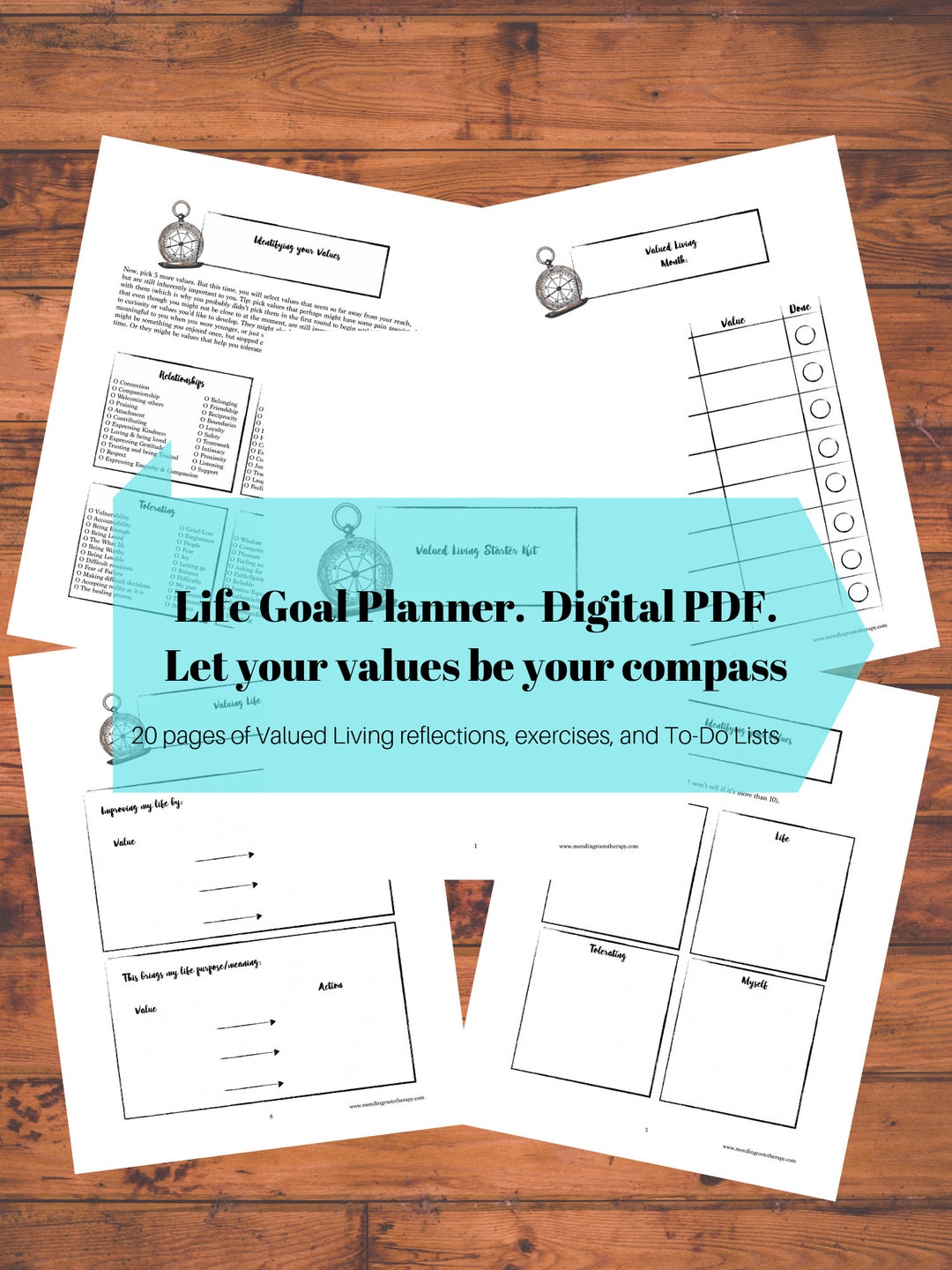 Life Goal Planner Valued Living Printable Planner US - Etsy