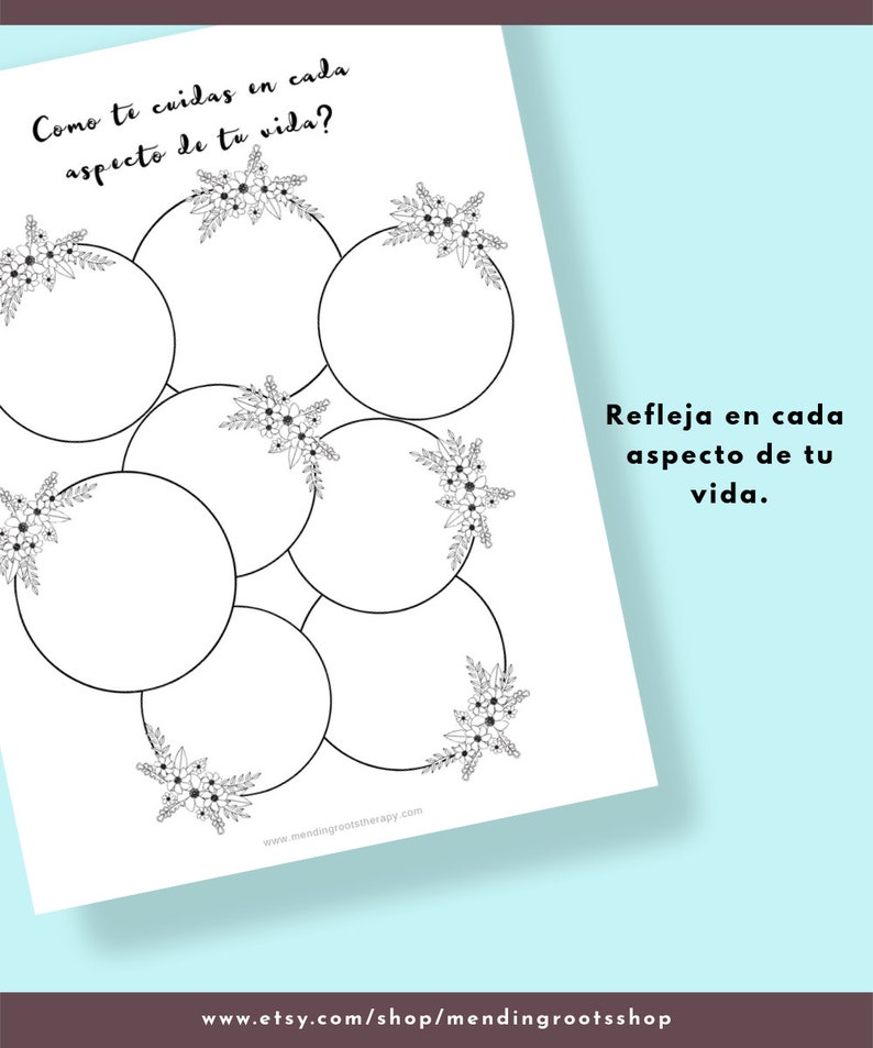 Español Spanish Planificador Para Cuidarme, Digital, Descarga ...