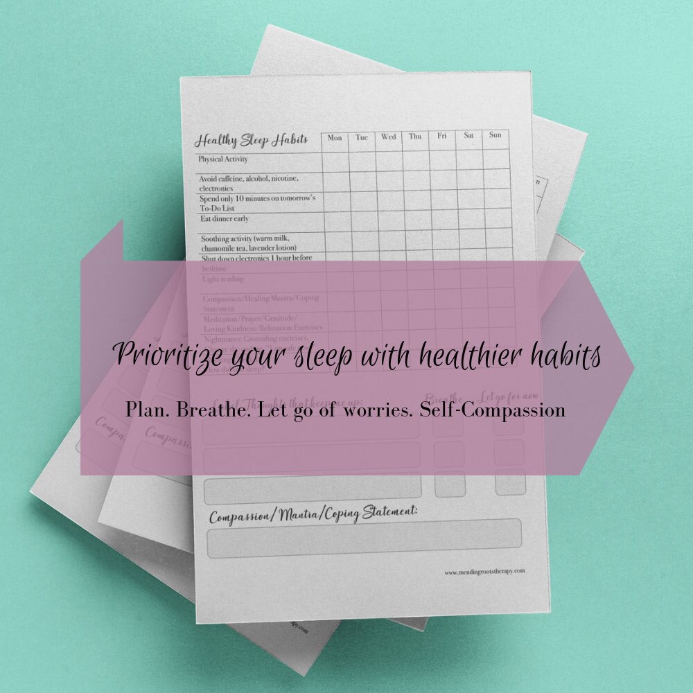 Sleep Chart, Printable, Insomnia, Sleep Hygiene, Compassion, Self-care ...