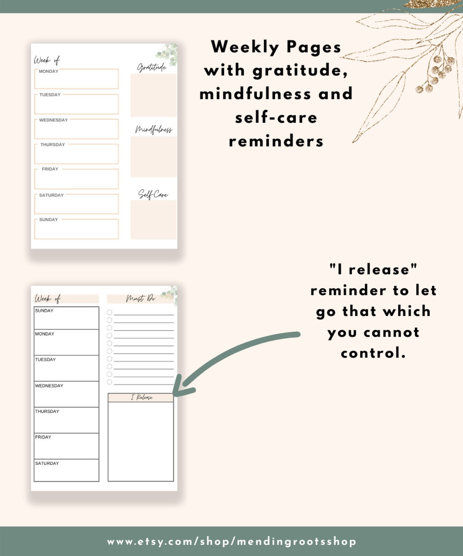 Mindfulness Theme Planner Journal 100 Achtsamkeitspraktiken - Etsy.de