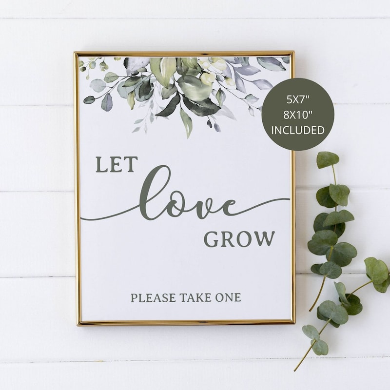 Let Love Grow Sign - Etsy