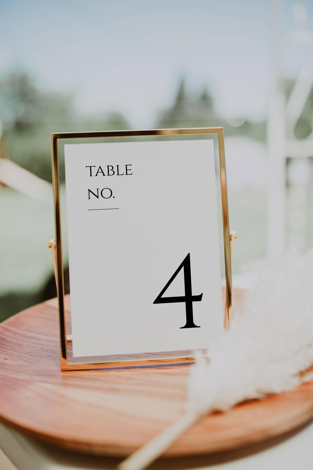 Modern Table Number Template, Minimalist Table Number Card ...