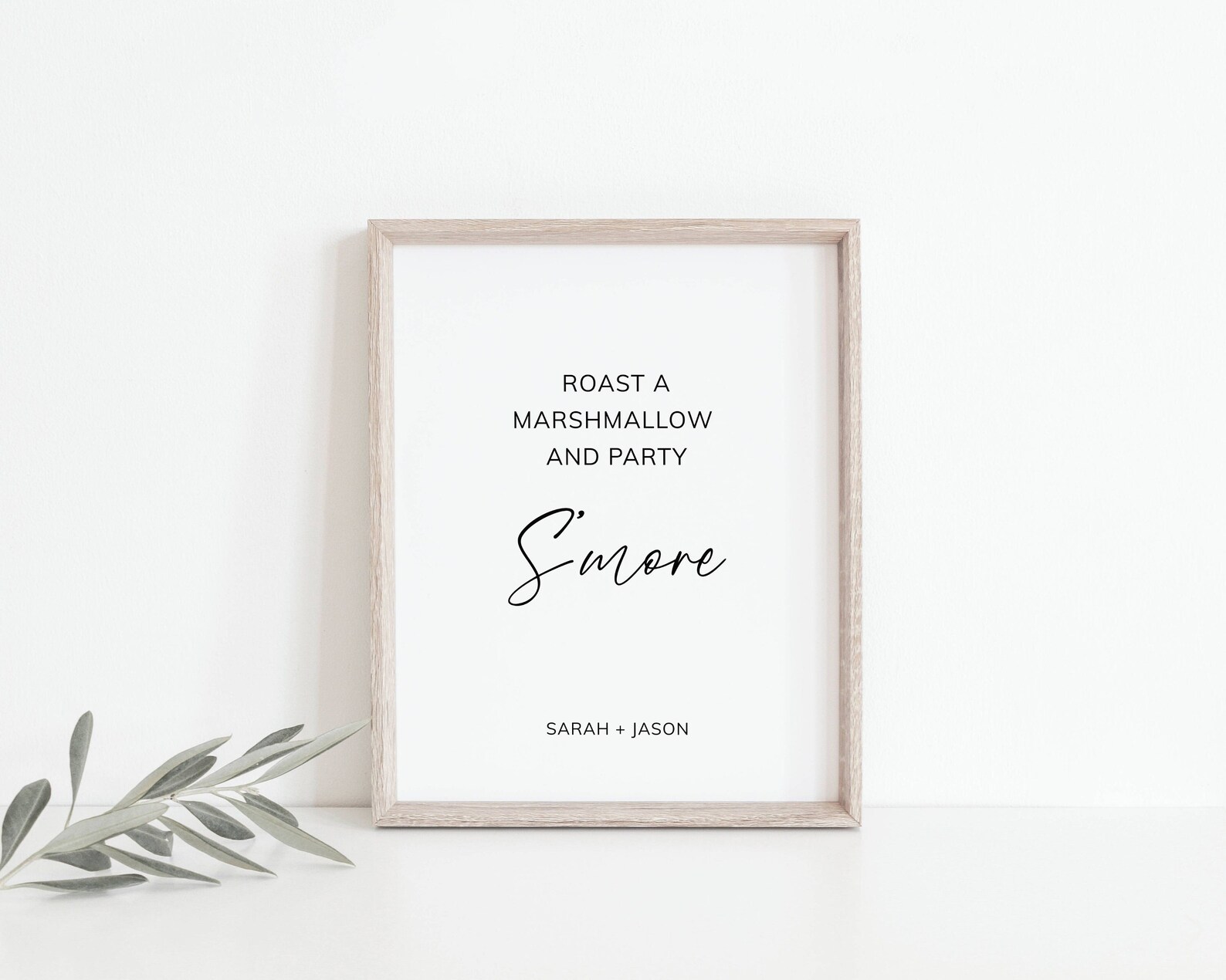 S'mores Wedding Sign, Minimalist Roast A Marshmallow and Party S'more ...
