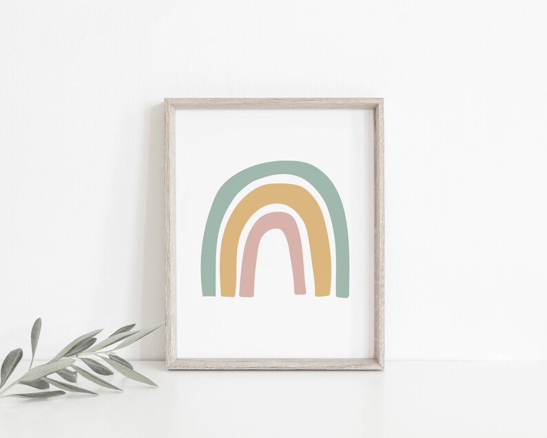 Alphabet Rainbow Numbers Poster Rainbow Printable Pastel - Etsy