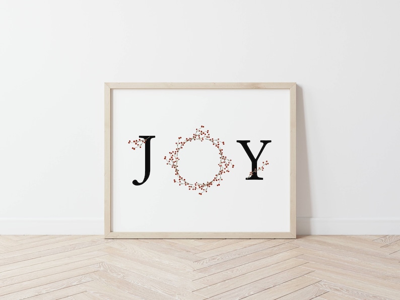 Christmas Printable, Joy Printable, Christmas Decor, Winter Decor ...