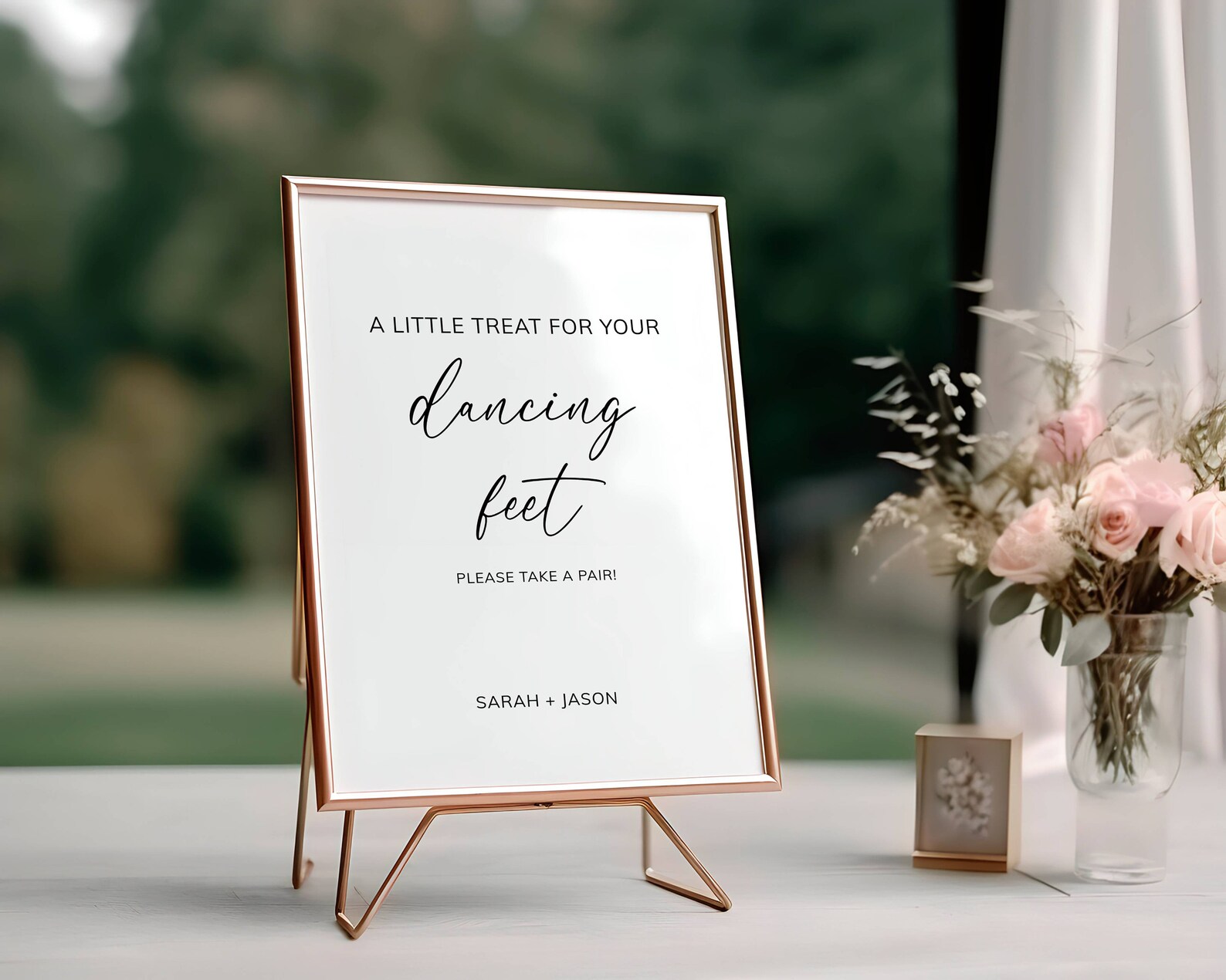 A Little Treat for Your Dancing Feet Wedding Sign, Minimalist Wedding ...