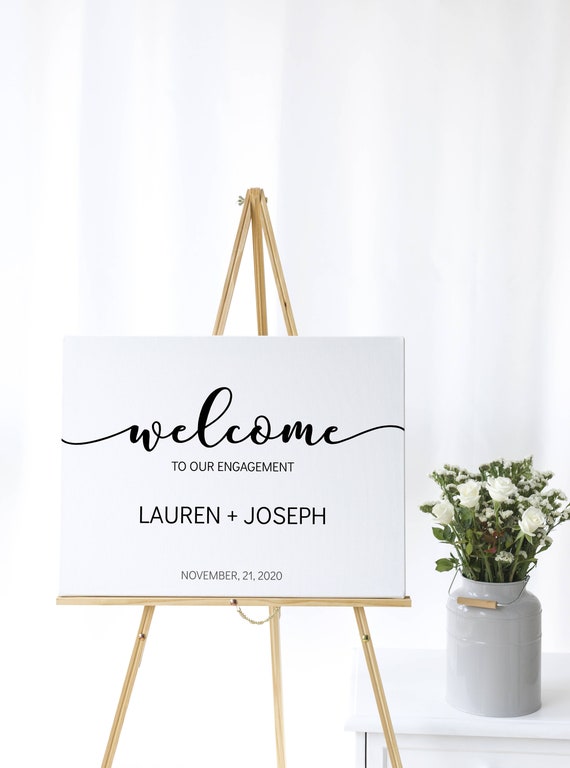 Engagement Welcome Sign Printable Engagement Welcome Sign - Etsy