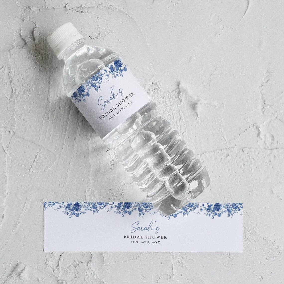 Water Bottle Label Template, Something Blue Before I Do Bridal Shower ...