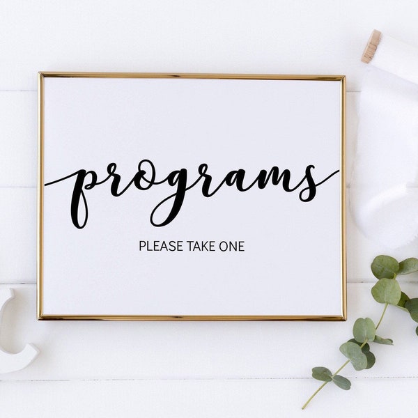 Wedding Program Sign - Etsy