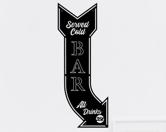 Bar Arrow Sign - Etsy