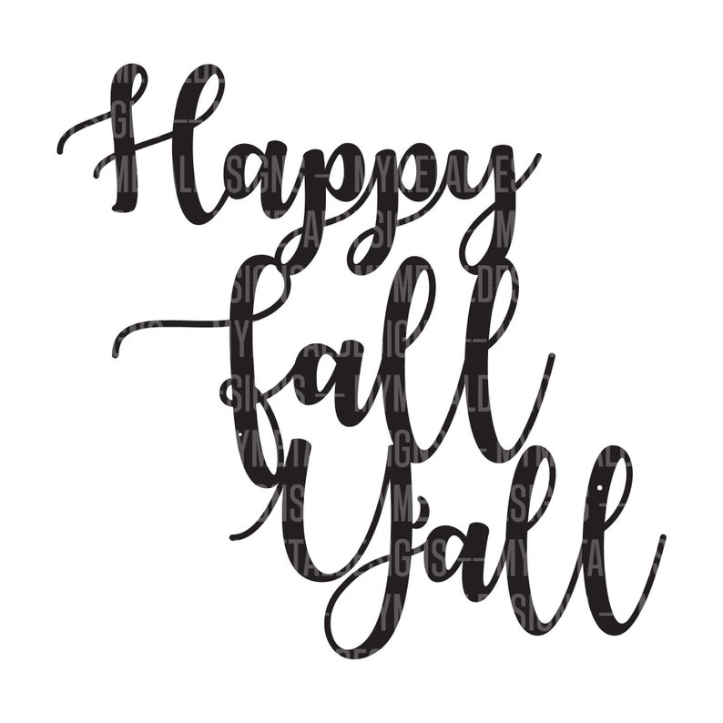 Happy Fall Y'all Metal Sign Cursive Metal Sign Autumn - Etsy