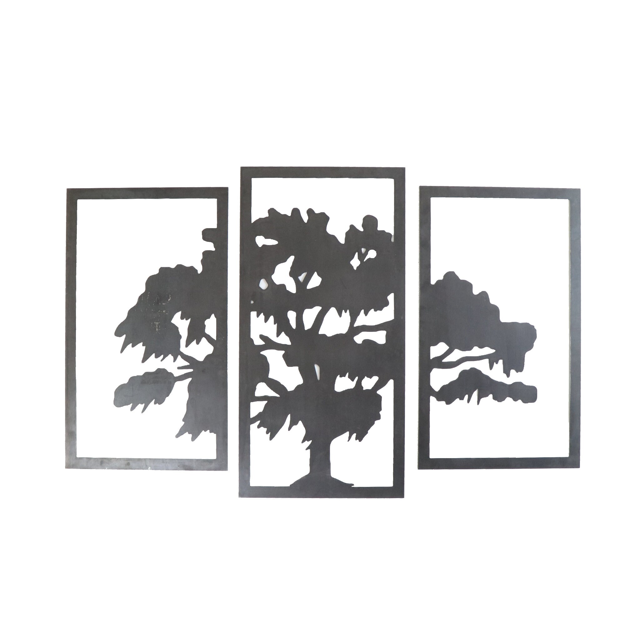 Oak Tree 3-panel wall art Metal Wall Art Metalen teken | Etsy