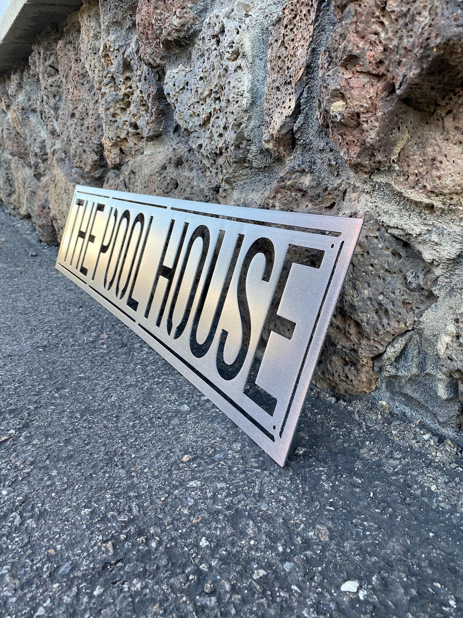 The Pool House Outdoor Patio Decor Metal Pool Sign - Etsy