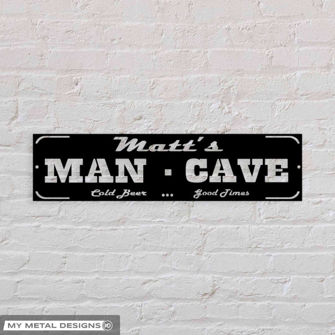 Custom Metal Man Cave Banner Personalized Man Cave Street - Etsy