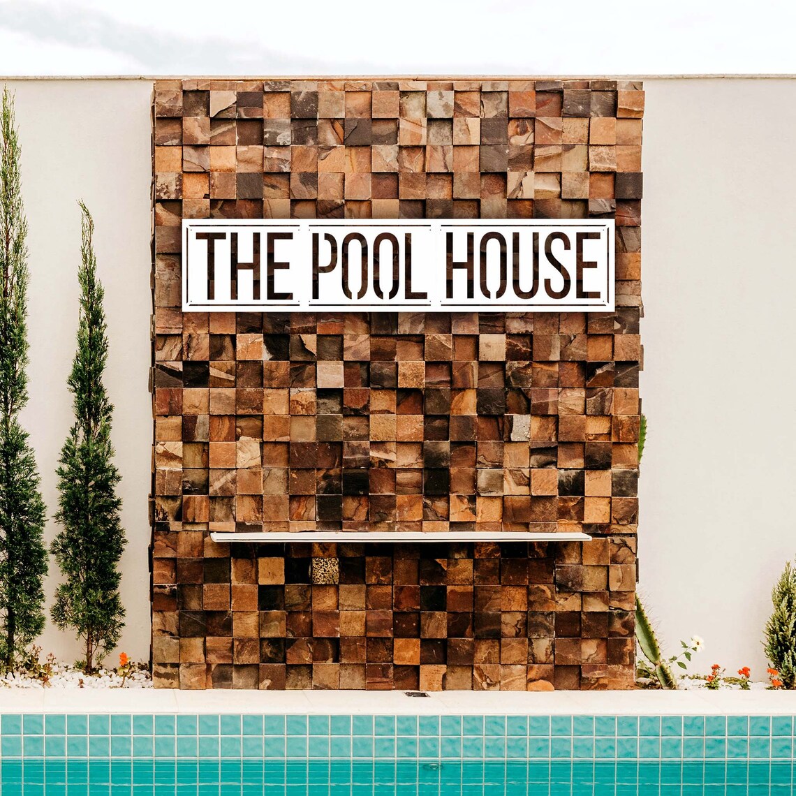 The Pool House Outdoor Patio Decor Metal Pool Sign - Etsy