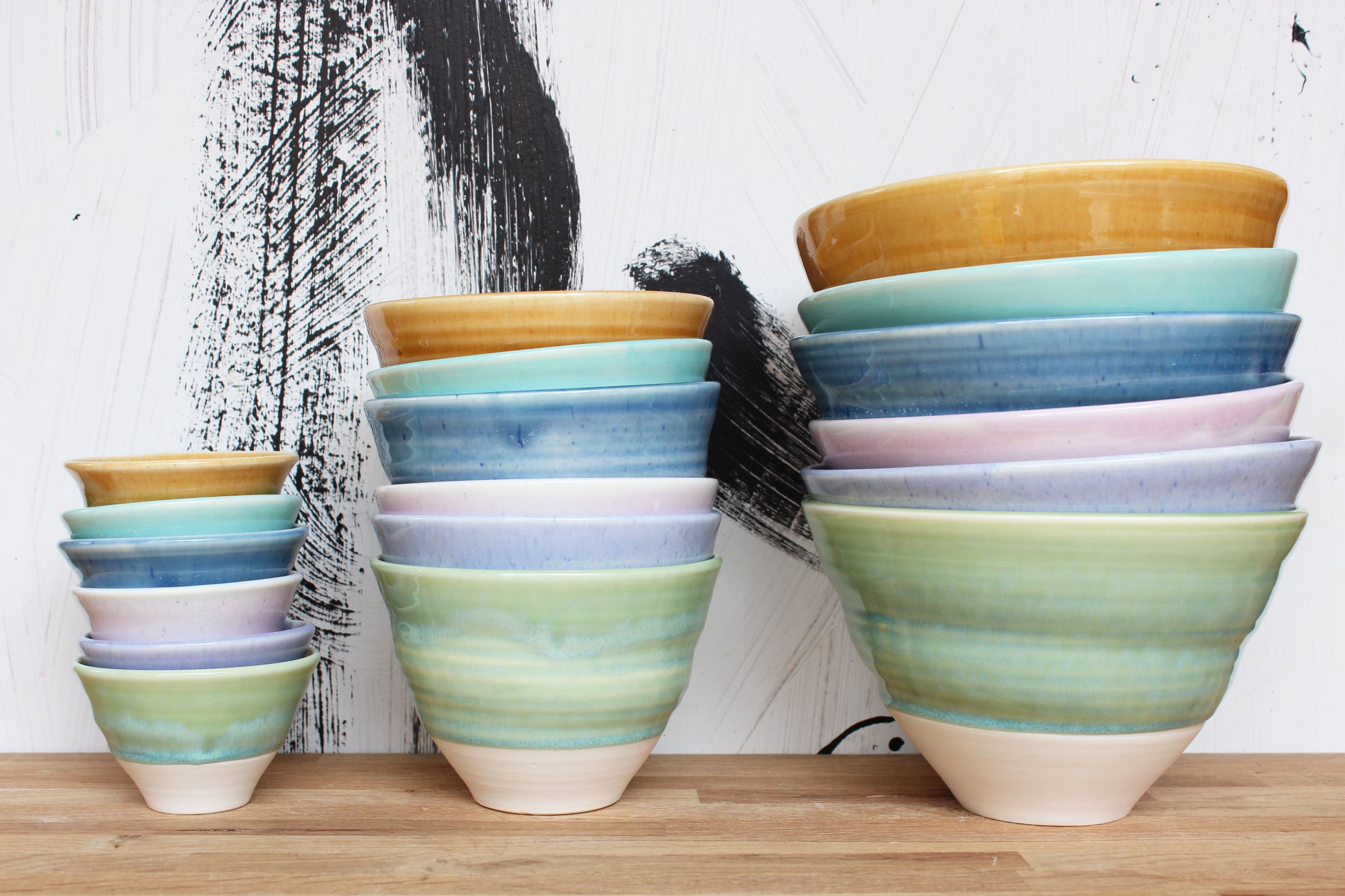 Handmade Ceramic Spiral Bowls Porcelain Pottery Bowl | Etsy